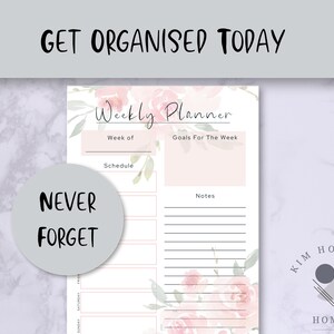 Peony Planner | Printable Planner Bundle | Weekly Planner | Daily ...