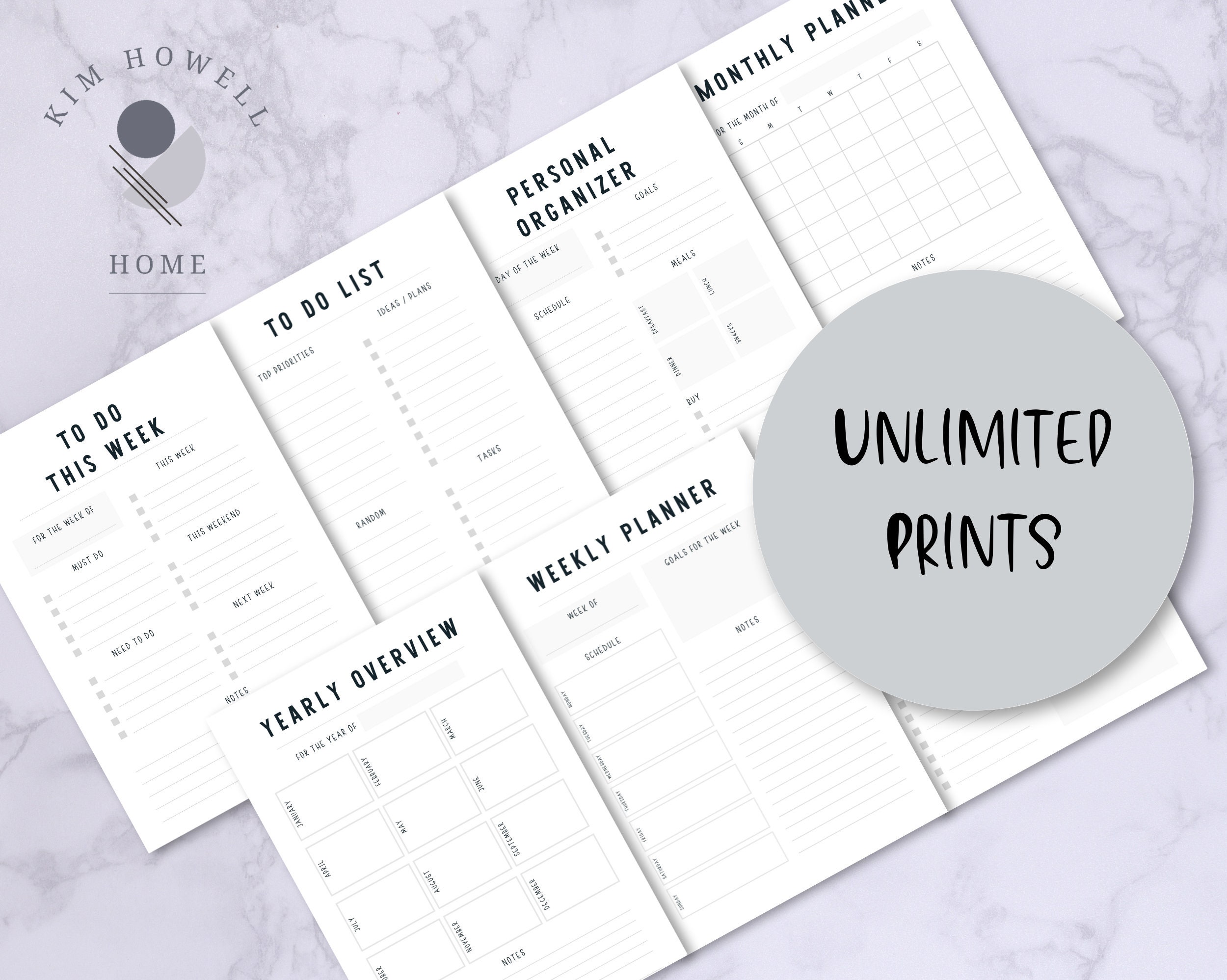 Simple Planner Printable Planner Bundle Weekly Planner - Etsy Australia