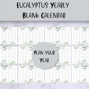 Printable Yearly Planner | Monthly Planner | Blank Yearly Planner ...