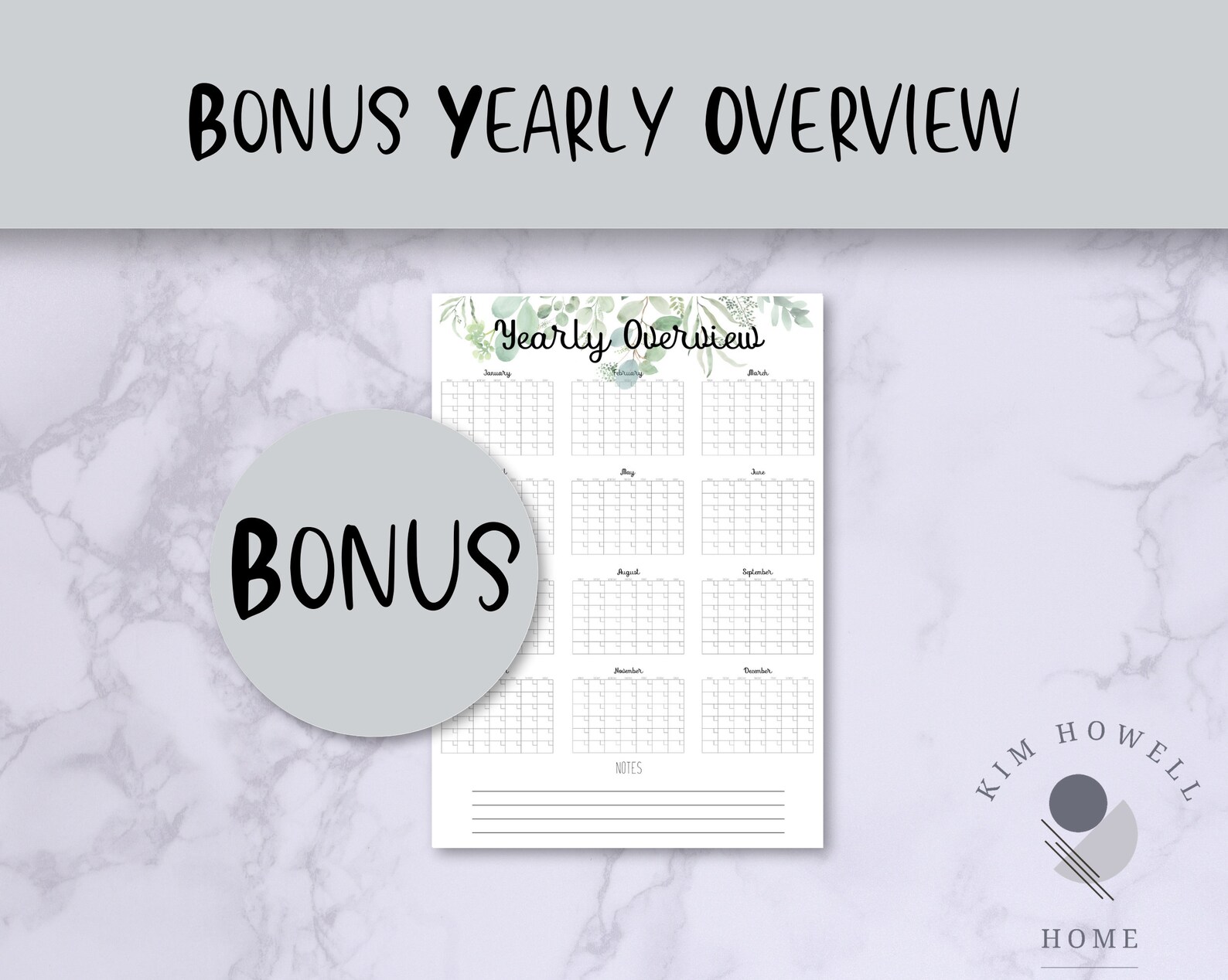 Printable Yearly Planner Monthly Planner Blank Yearly Planner ...