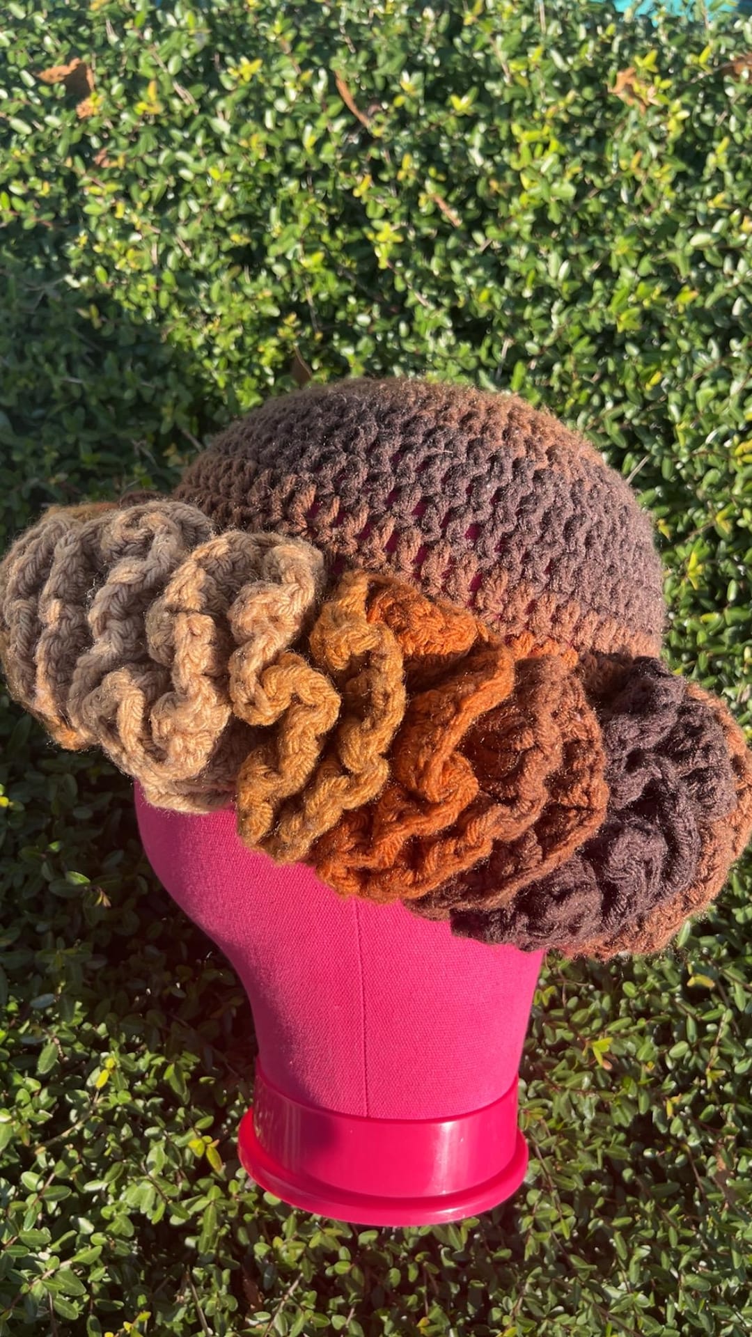 Handmade Ruffle Brim Crochet Hats | Autumn Cozy Beanie | Women’s Fall ...