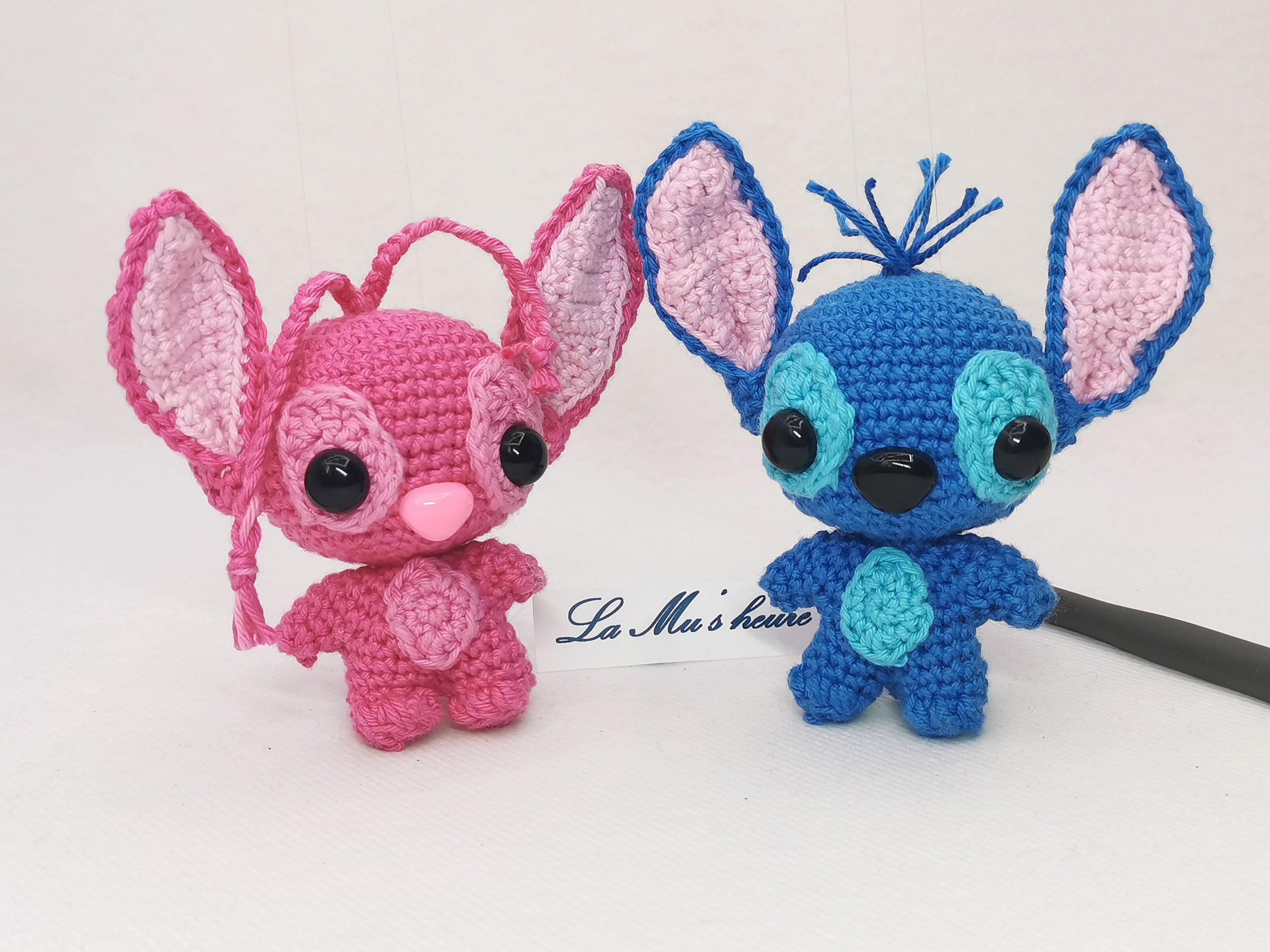 Stitch and Angel Amigurumi Kawaii Handmade Crochet - Etsy Denmark