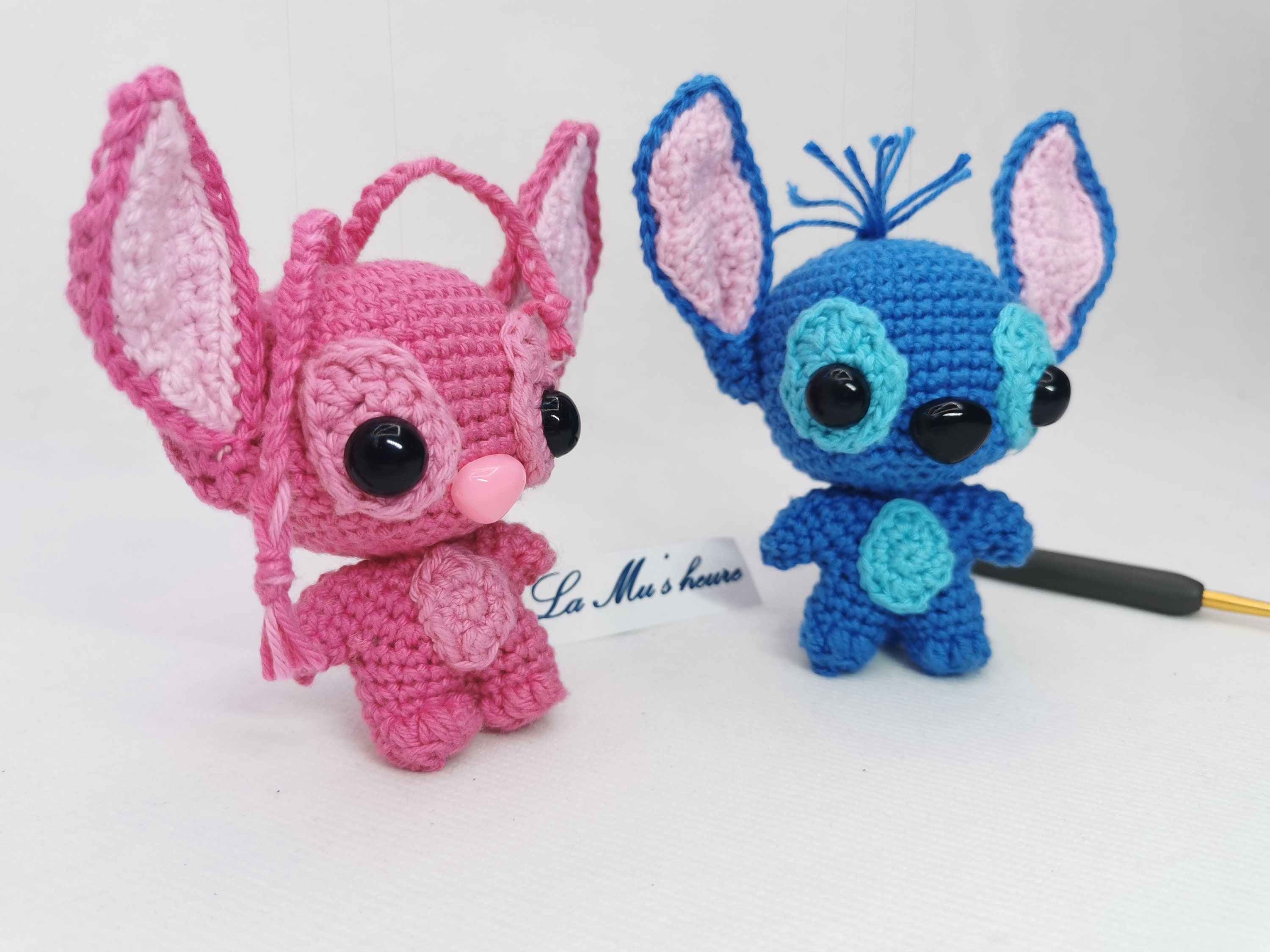 Stitch and Angel Amigurumi Kawaii Handmade Crochet - Etsy Denmark