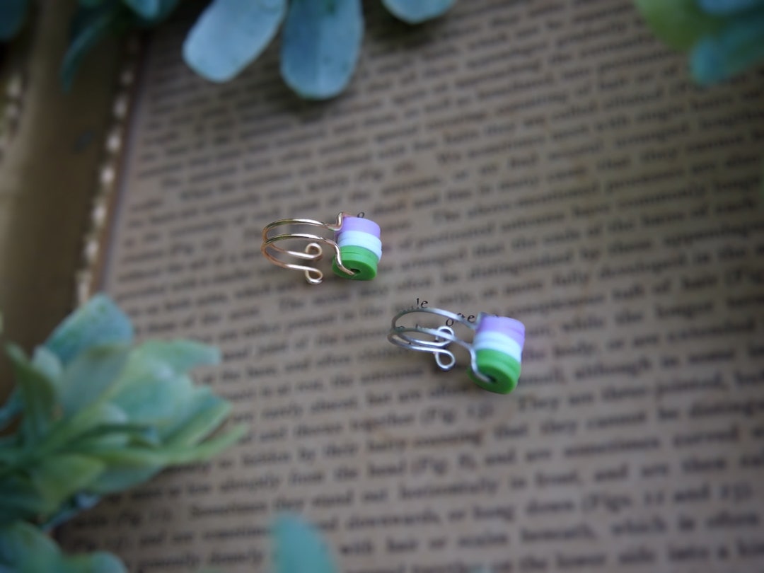 Genderqueer Flag Ear Cuff | Ear Cuff, No Piercings Needed, Ear Crawler ...