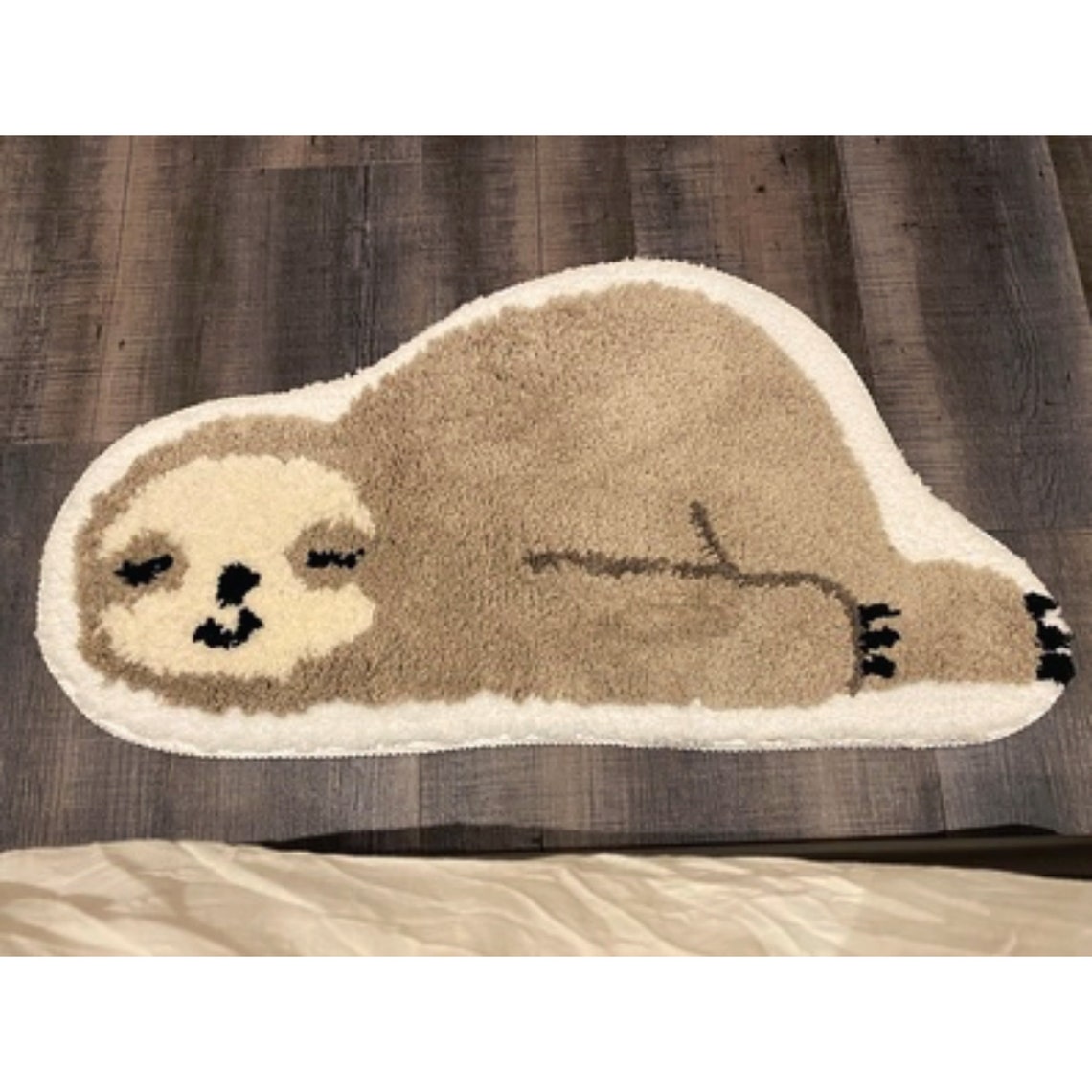 Super Cute Sleeping Sloth Rug Lazy Sloth Bath Mat Cartoon - Etsy