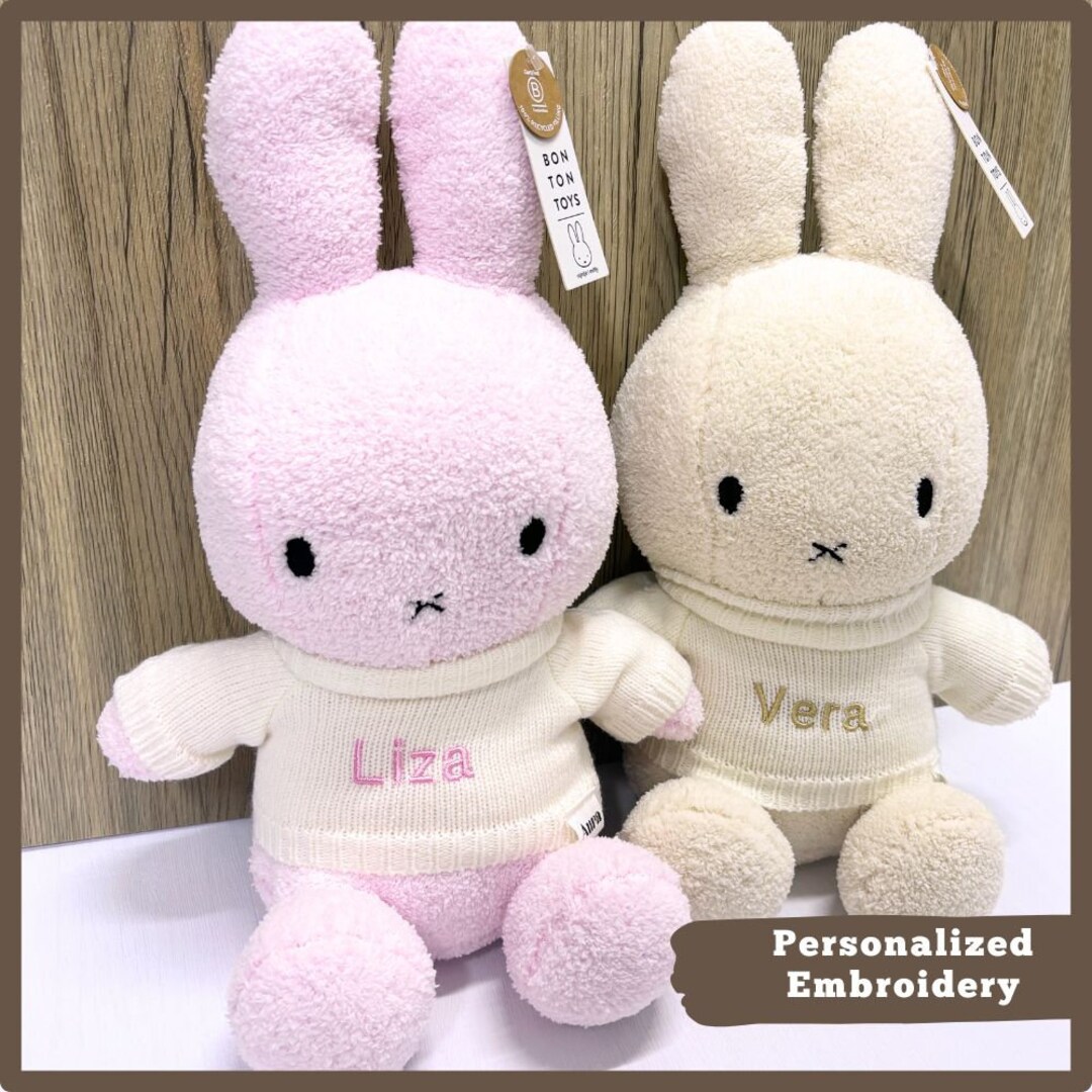 Personalized Plush Terry Miffy Bunny With Name Embroidery Sweater ...