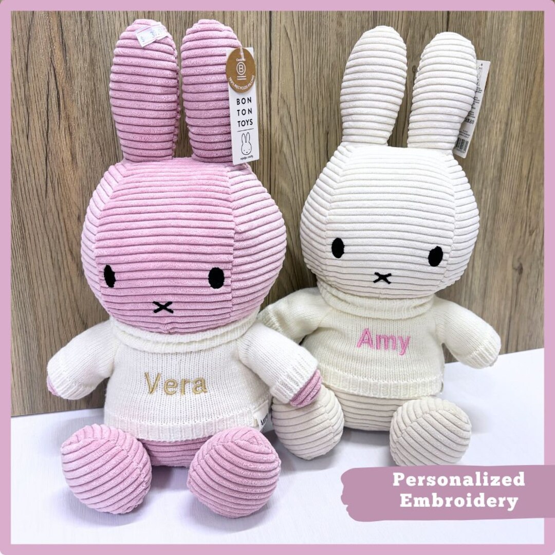 Personalized Plush Terry Miffy Bunny With Name Embroidery Sweater ...