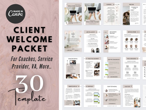 30 Client Welcome Packet for Coach onboarding New | Etsy