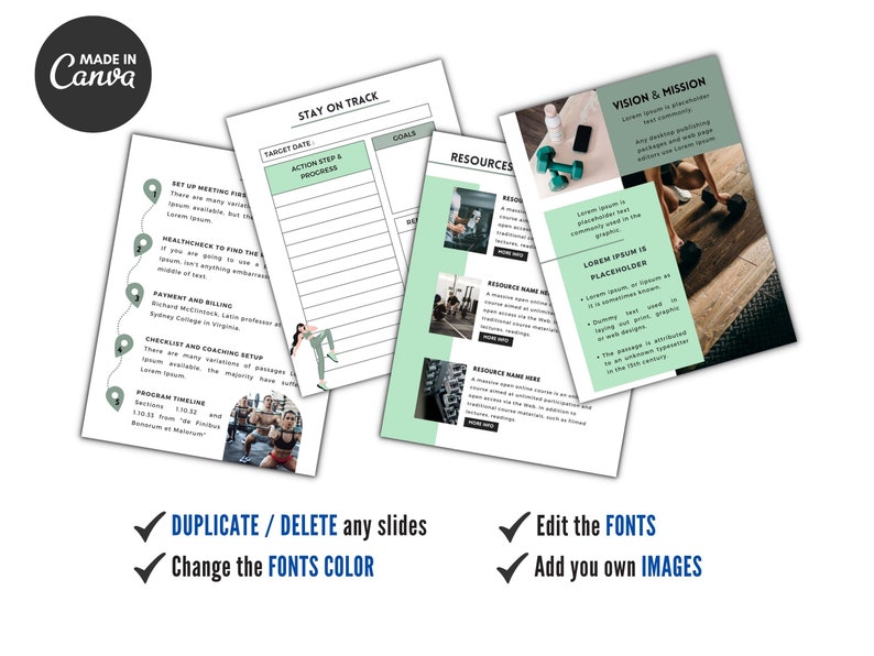 32 Fitness Client Welcome Packet for Health Nutrition Coaches, Fitness ...
