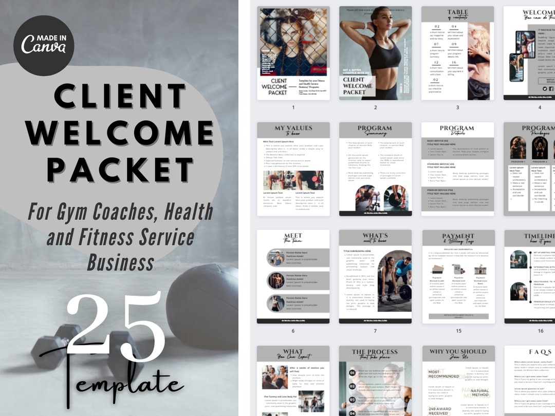 25 Fitness & Nutrition Client Welcome Packet for Health Coaches ...
