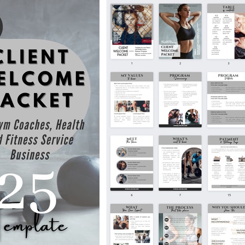 Fitness & Nutrition Client Welcome Pack Template Client - Etsy