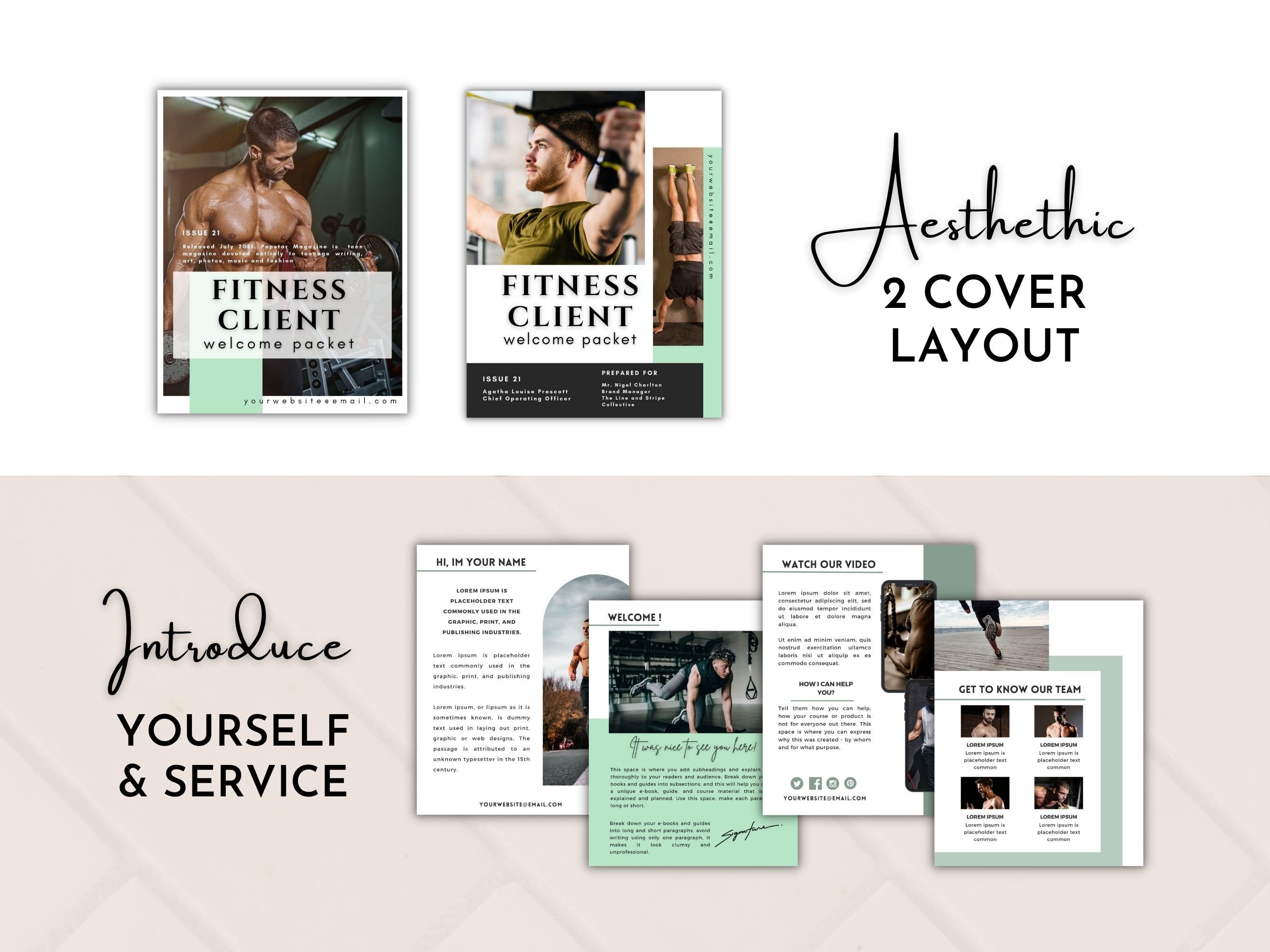 32 Fitness Client Welcome Packet for Health Nutrition Coaches, Fitness ...