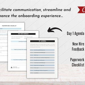Employee Onboarding Bundle I New Hire Checklist & Welcome Packet I HR ...