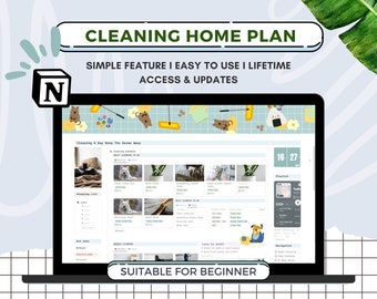 Organized Home Notion Template, Cleaning Schedule Home Organization ...
