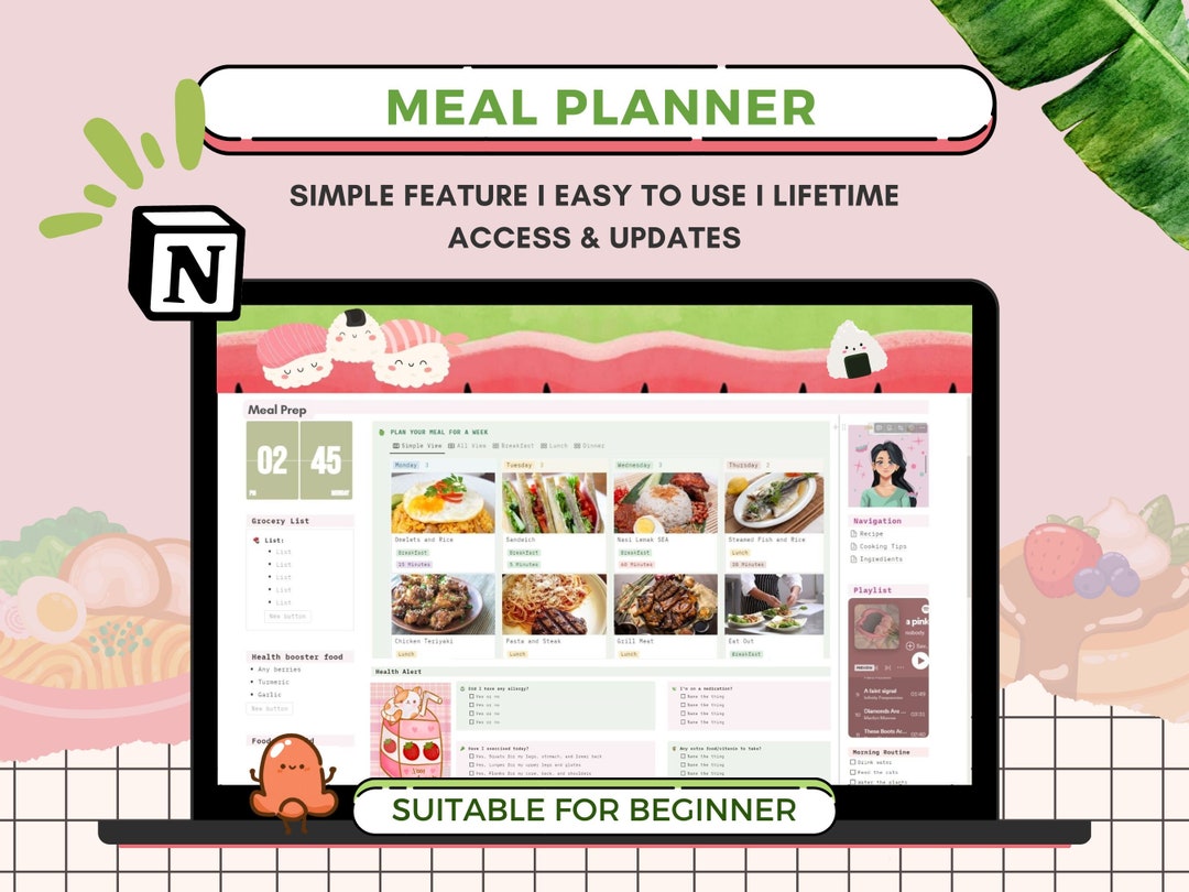 Notion Template Meal Prep Planner, Ultimate Weekly Meal Planning ...