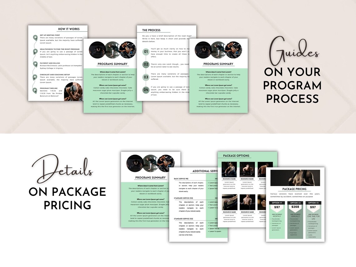 32 Fitness Client Welcome Packet for Health Nutrition Coaches, Fitness ...