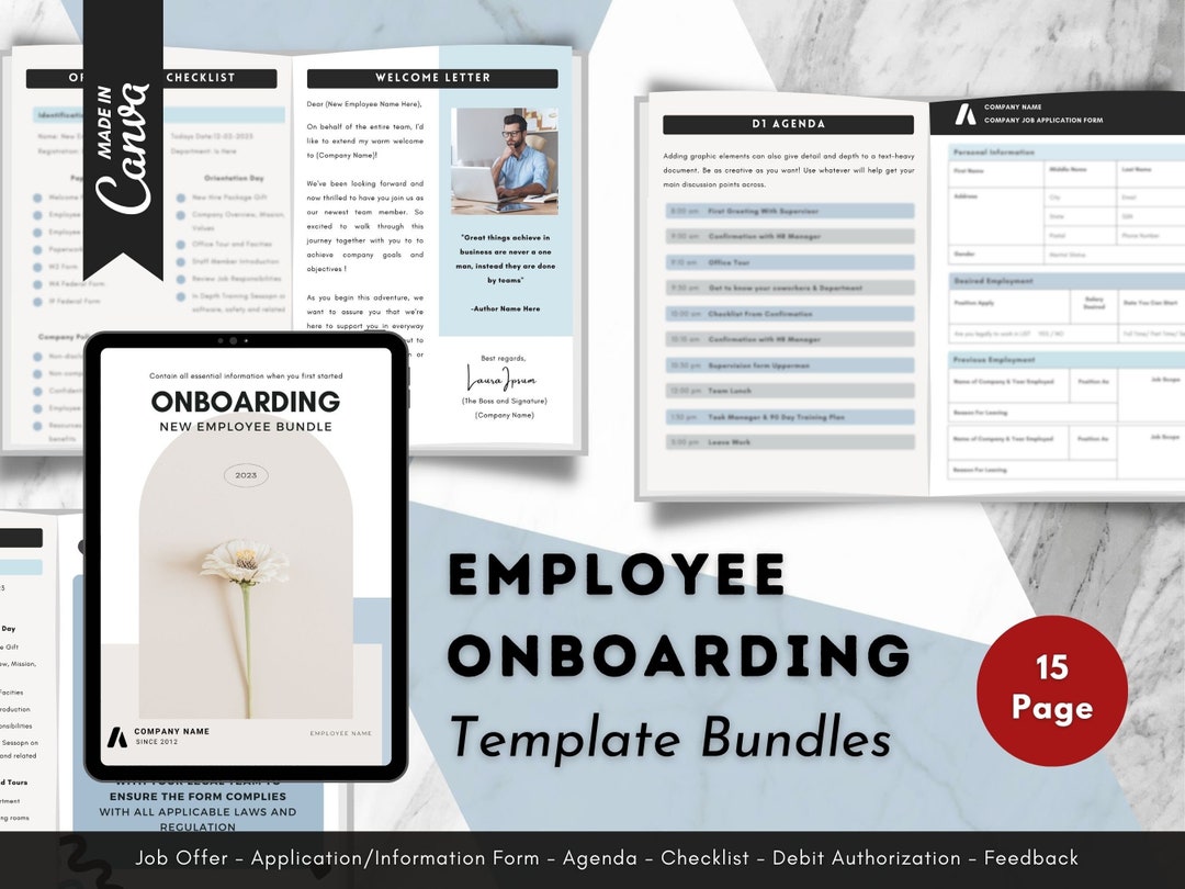 Employee Onboarding Bundle I New Hire Checklist & Welcome Packet I HR ...