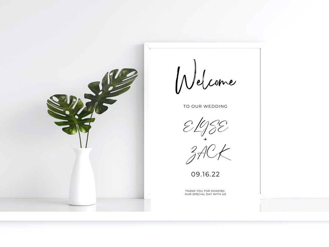 Spring Wedding Welcome Sign Template, Spring Wedding Welcome Sign ...