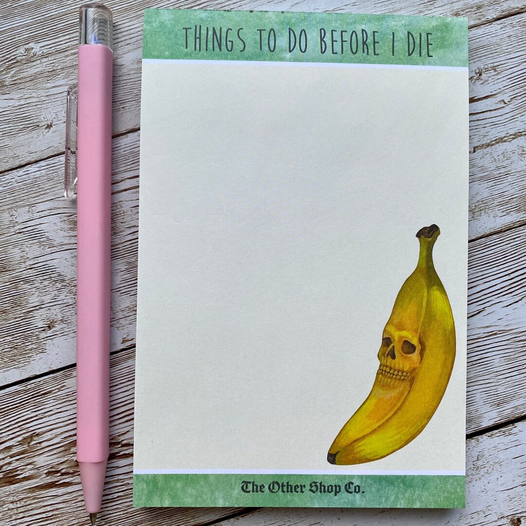 To Do List Notepad, Things to Do Before I Die Notepad, Quirky Notepad ...