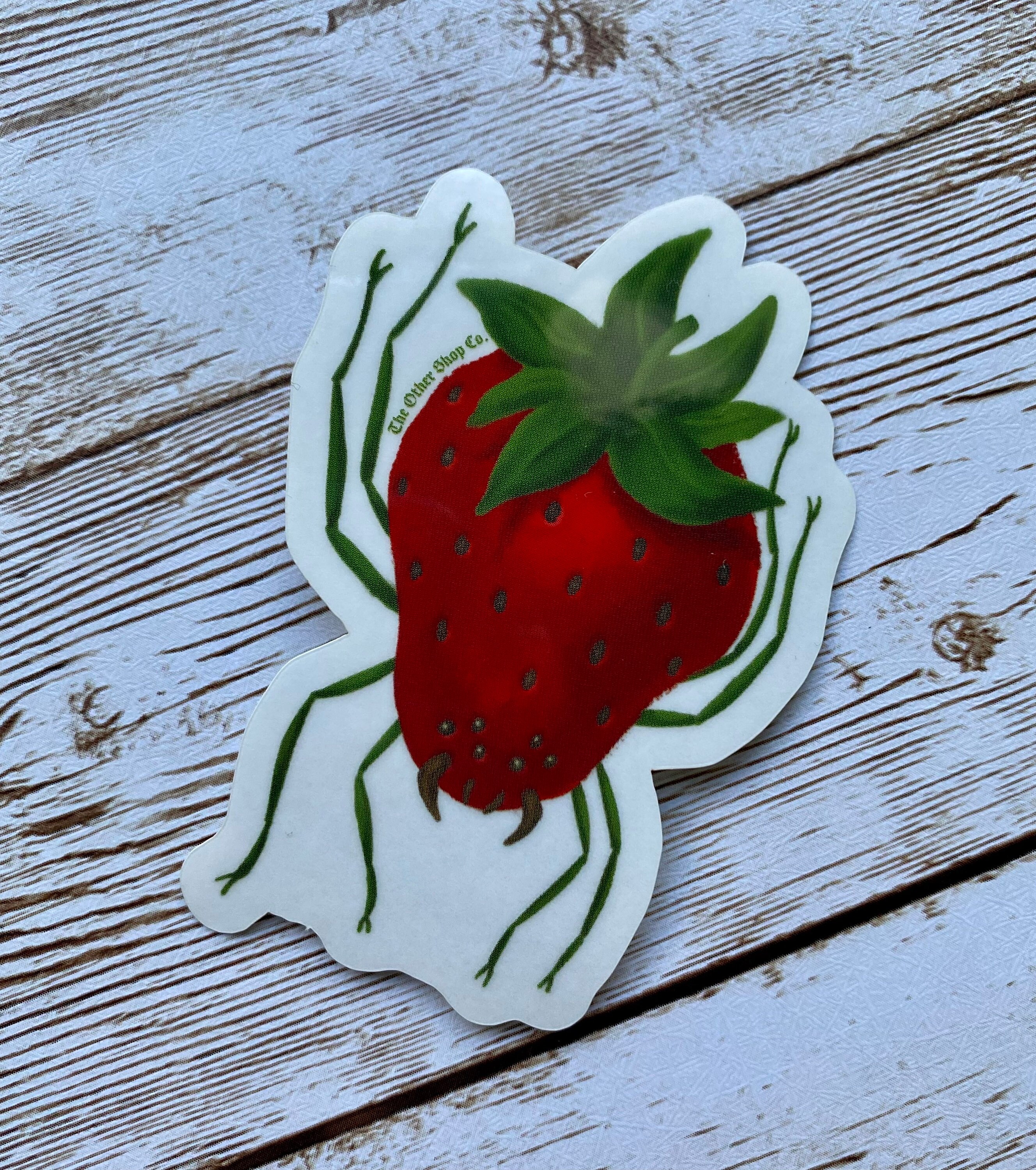 Strawberry Bug Sticker, Creepy Vinyl, Fruit Sticker - Etsy