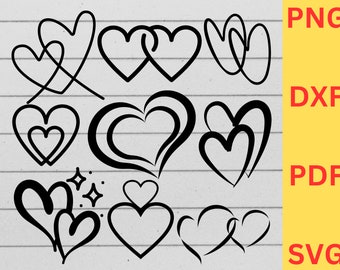 Heart Bundle Svg Heart Svg Open Heart Svg Love Heart Svg - Etsy