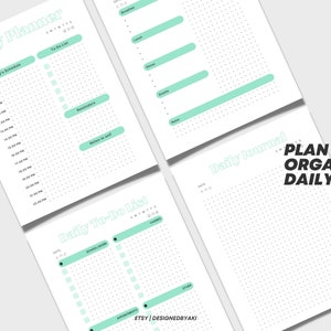 MINT Daily Planner Printable Daily Planner Printable - Etsy