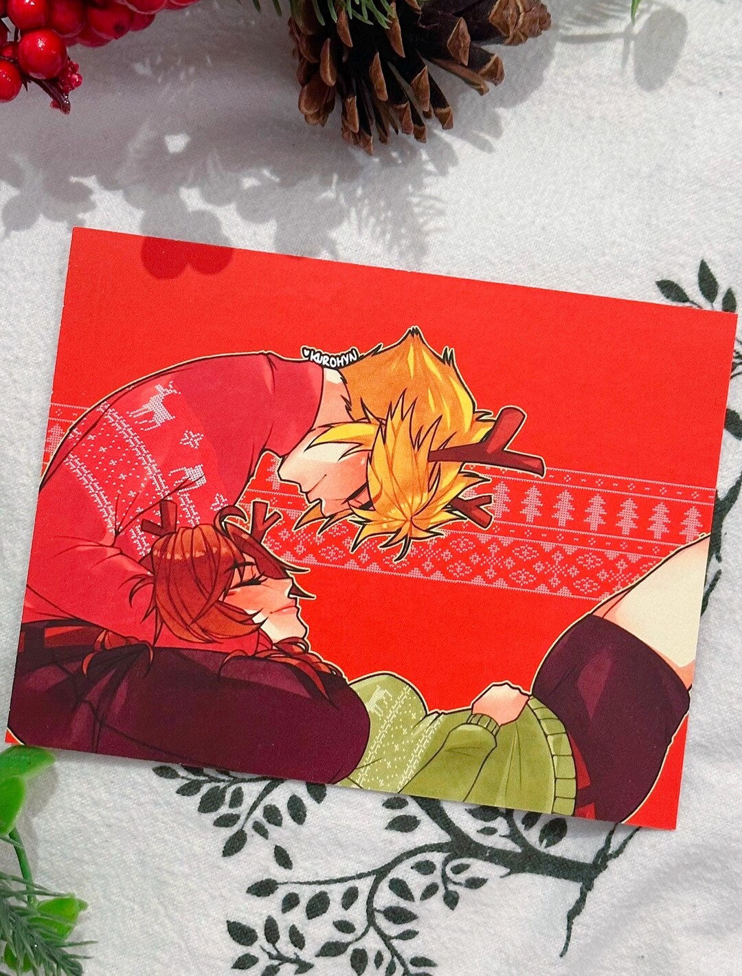 LIMITED EDITION FF7R Cloud and Aerith Christmas GLOSSY Print - Etsy