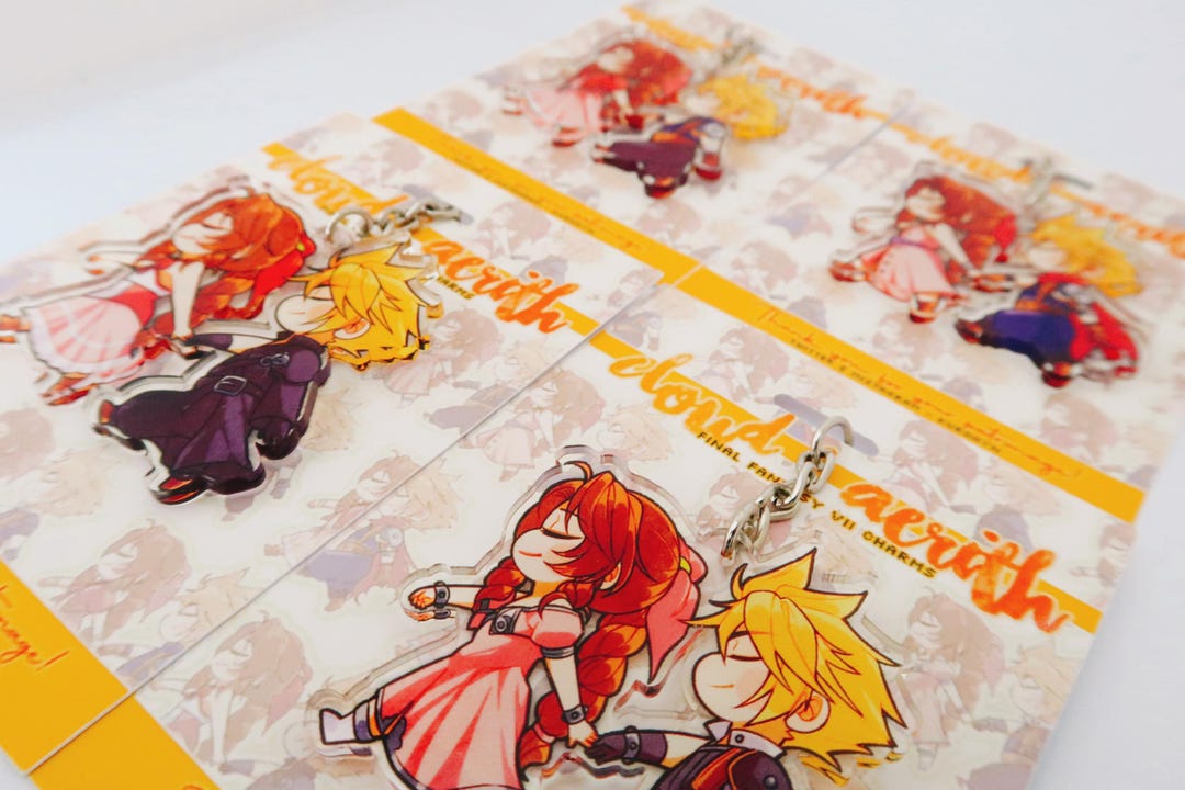 Ffvii/kh/kh2/dissidia - Cloud & Aerith Acrylic Charms - Etsy