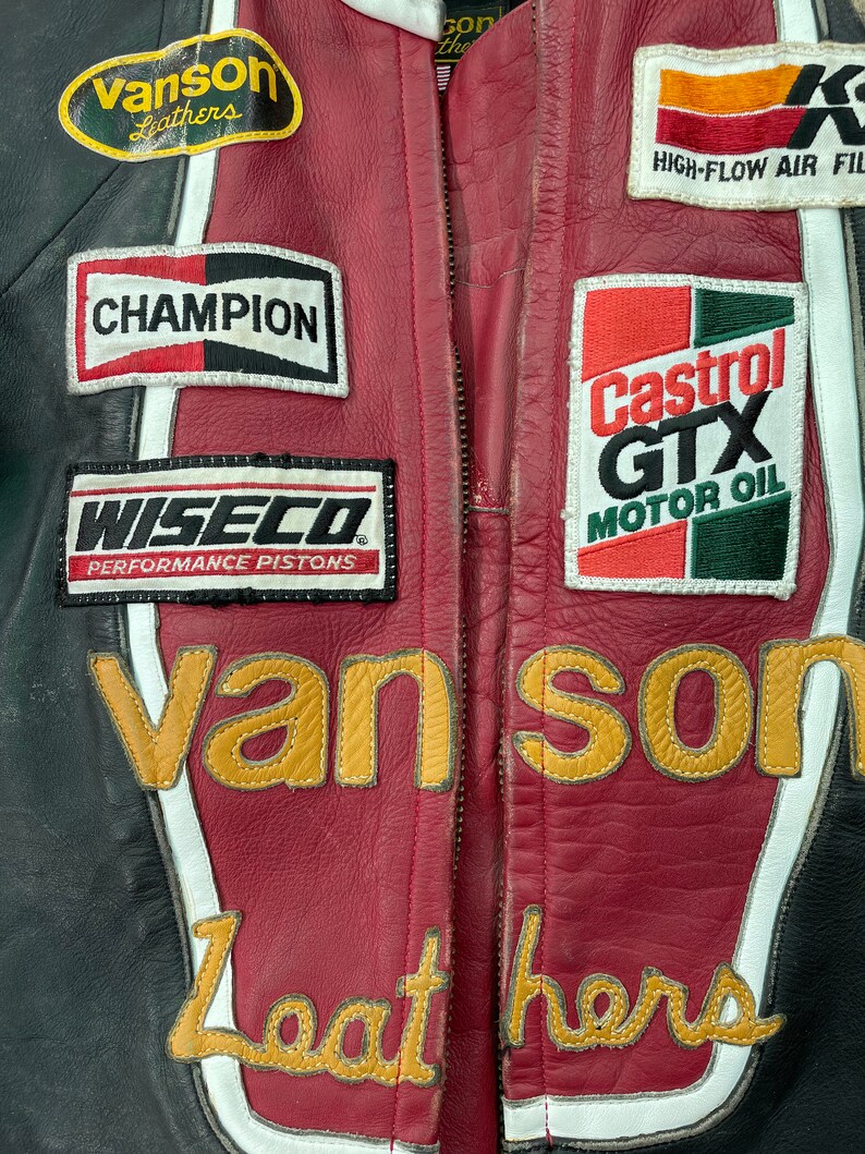 Vintage Vanson Leather Motorcycle Jacket - Etsy