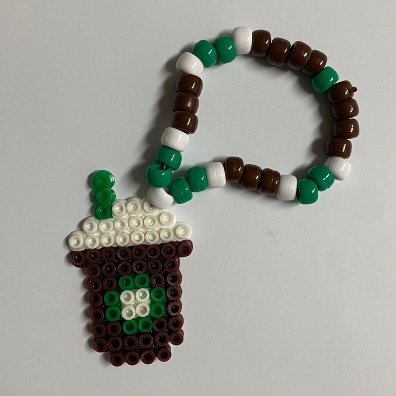Starbucks Inspired Frappuccino Kandi Bracelet / Coffee Perler Bead ...