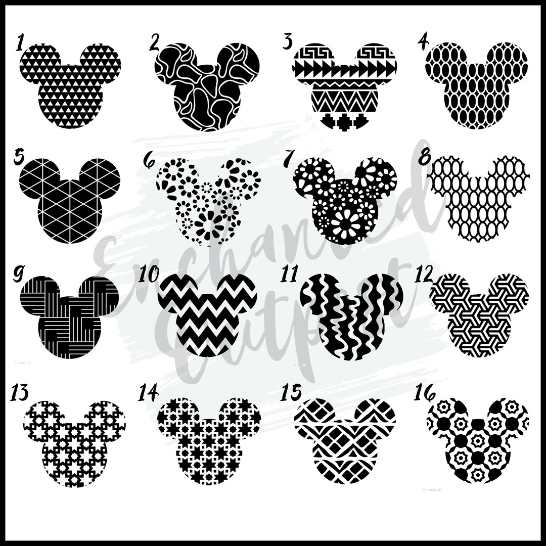 Mickey Mouse Head Fun Patterns Shirt / Mickey Mouse Head Shirt / Disney ...
