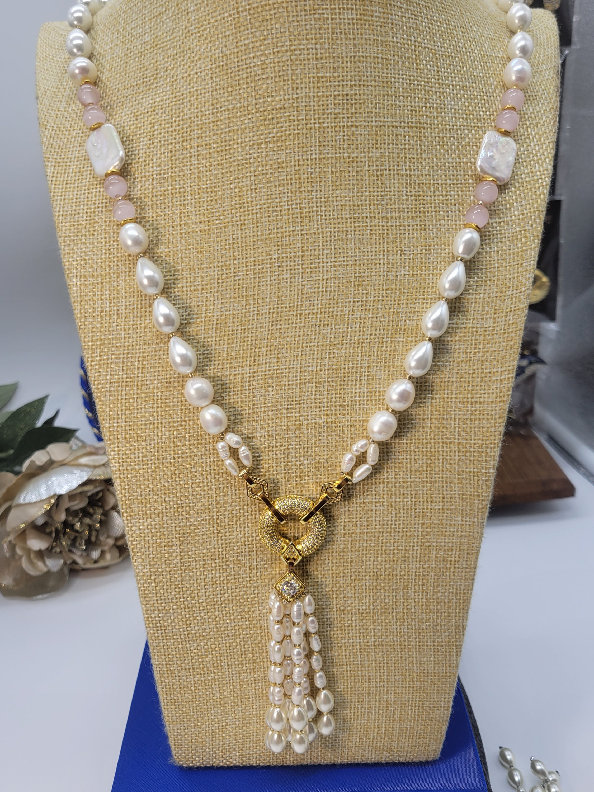 Freshwater Pearl Neclace Handmade With Premium Findings Stare - Etsy