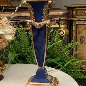 Stunning up Cycled Royal Blue Hand Painted Lamps set of 2 - Etsy