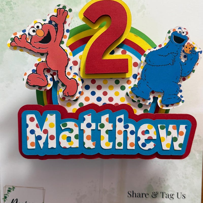 Custom Elmo Cake Toppers - Etsy