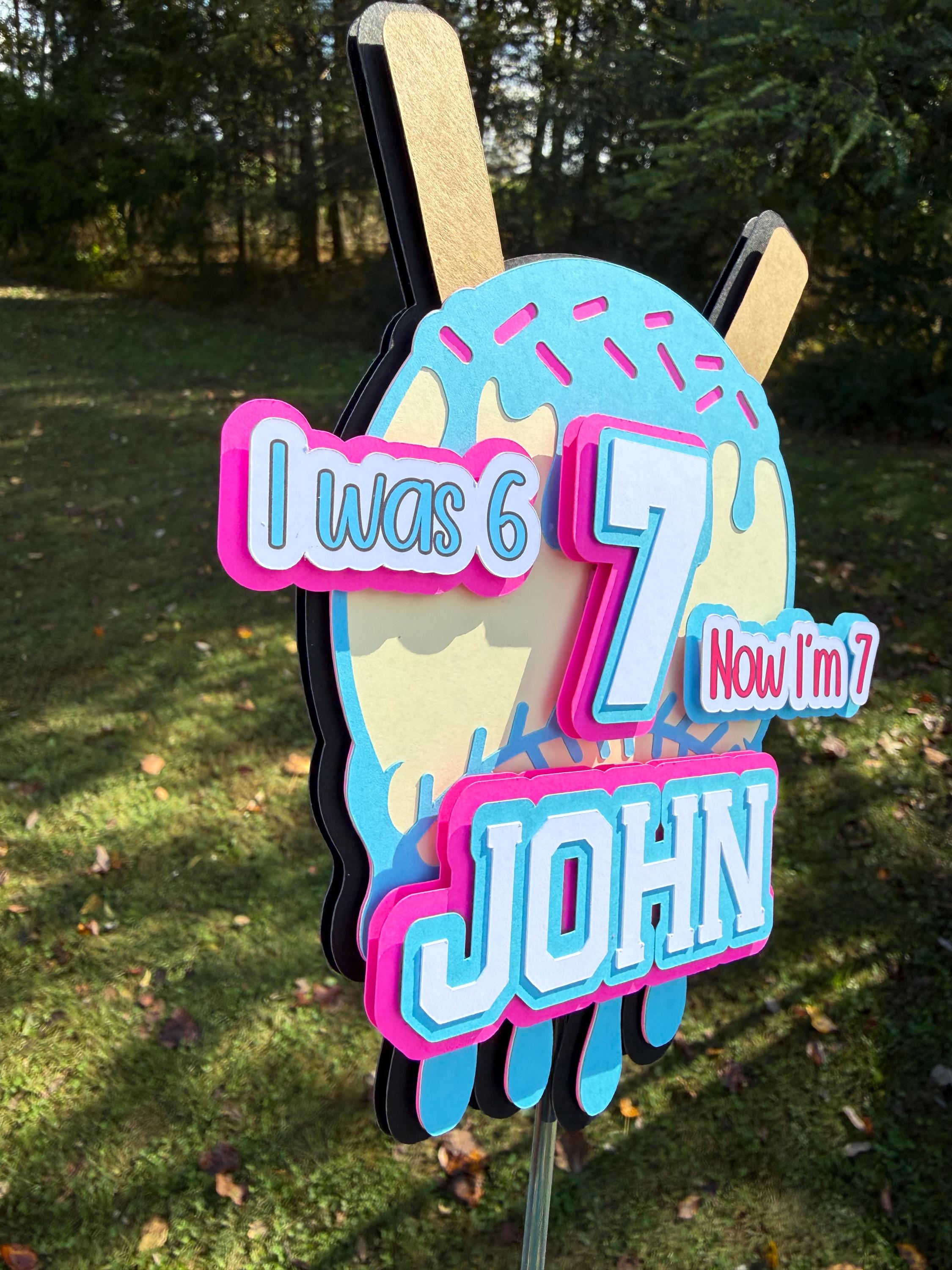Baseball Drip Birthday Cake Topper • Personalized • Sports Party ...