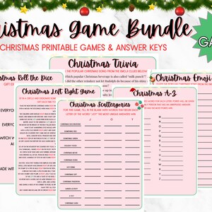 Printable Christmas Game Bundle Holiday Emoji Game - Etsy