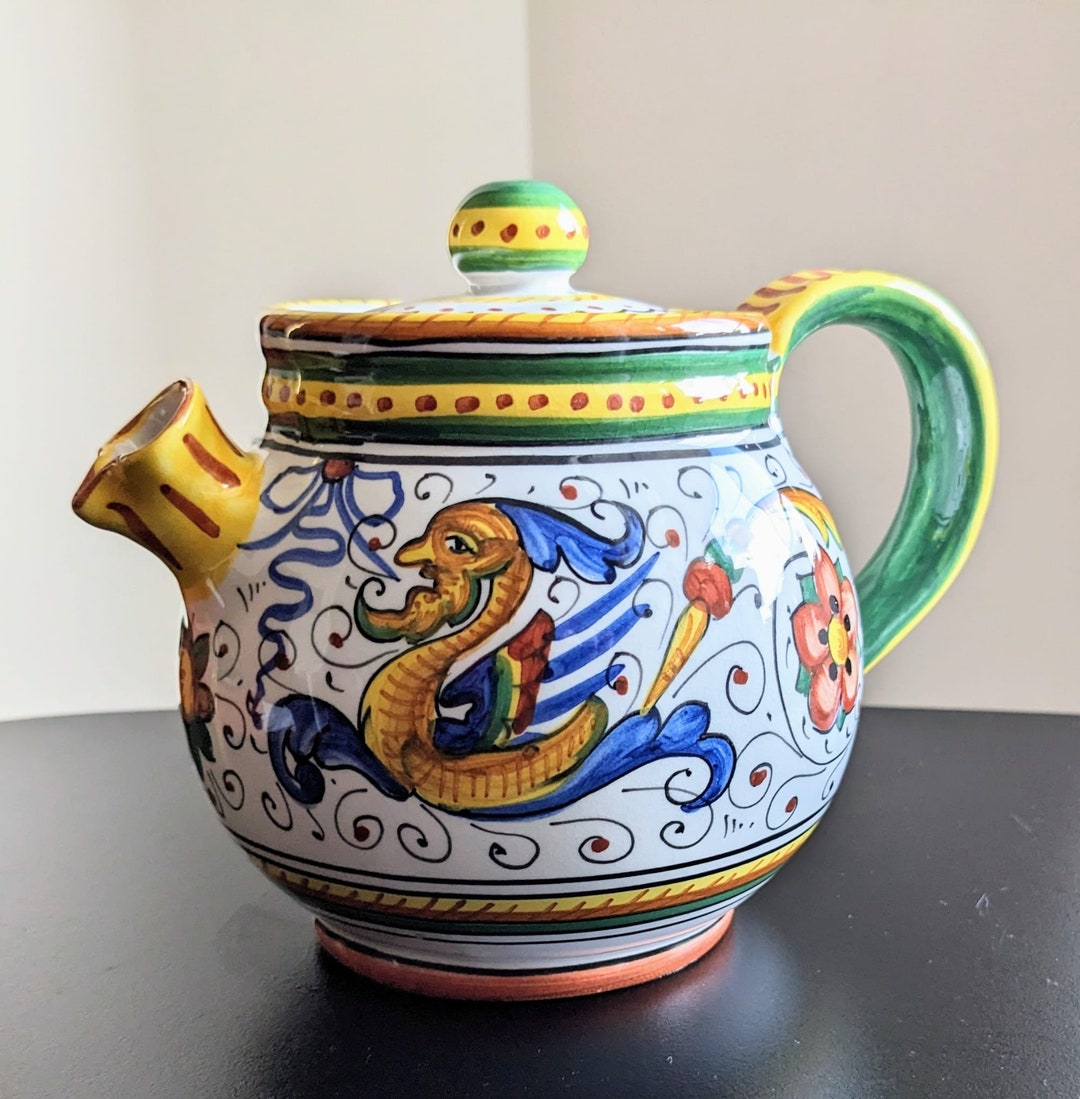 Deruta Santucci Teapot Made in Italy_santucci Signature (0.5l) - Etsy