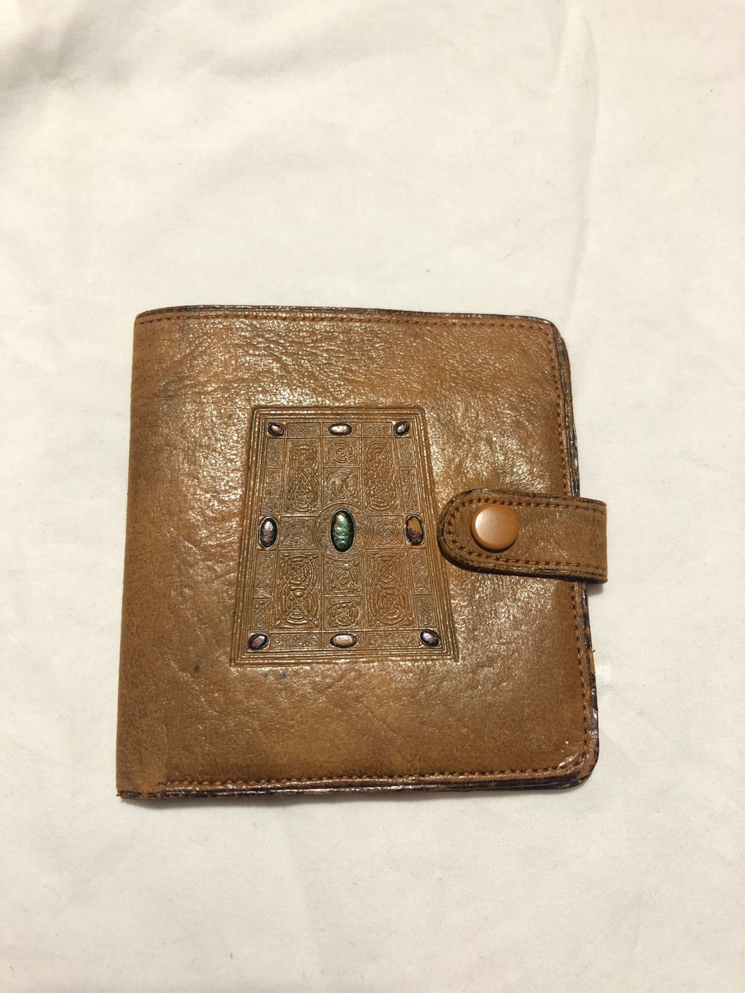 Vintage Brown Leather Wallet 1960s Made in England Arden - Etsy