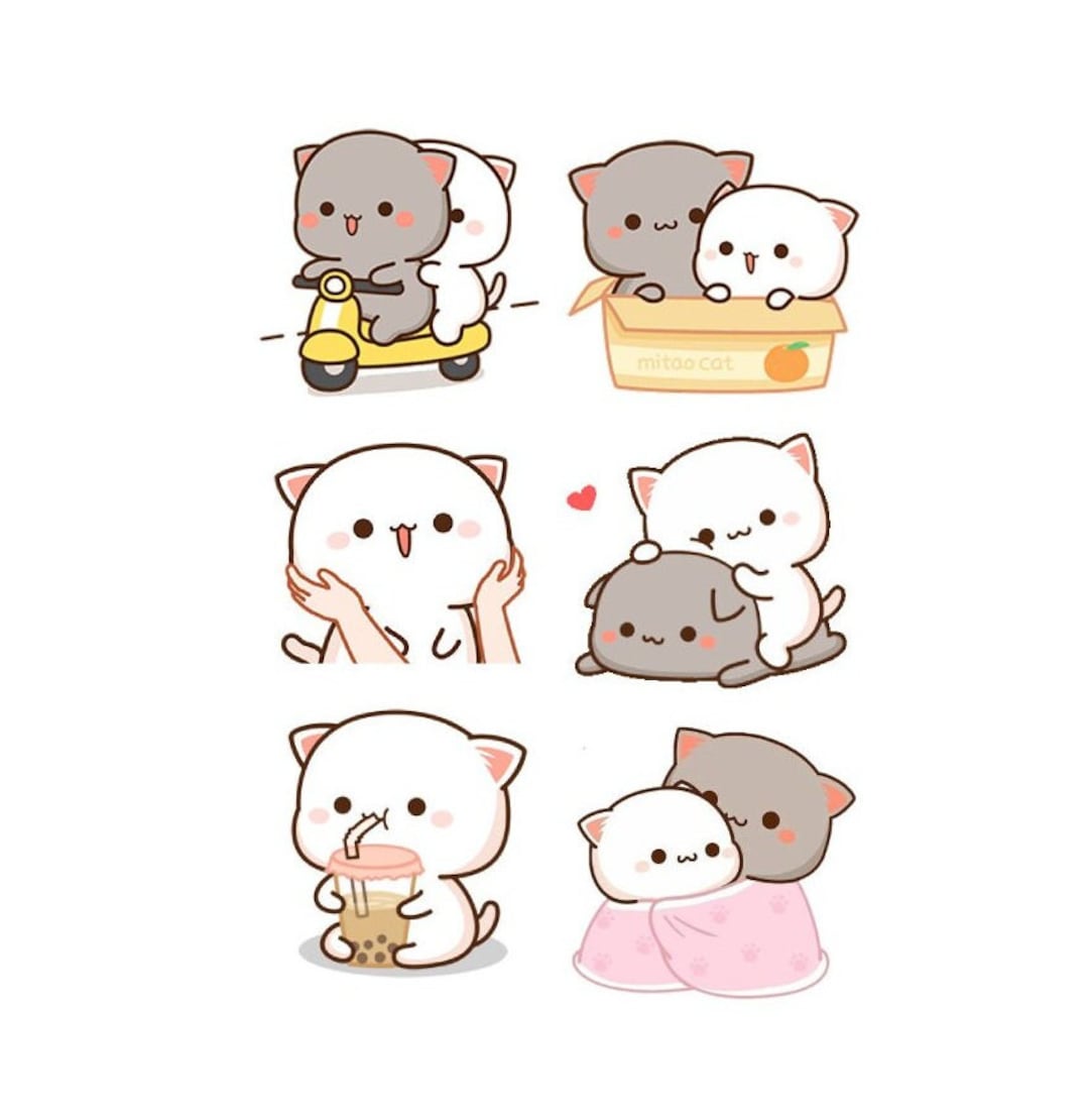 Mochi Cat Sticker Pack - Etsy