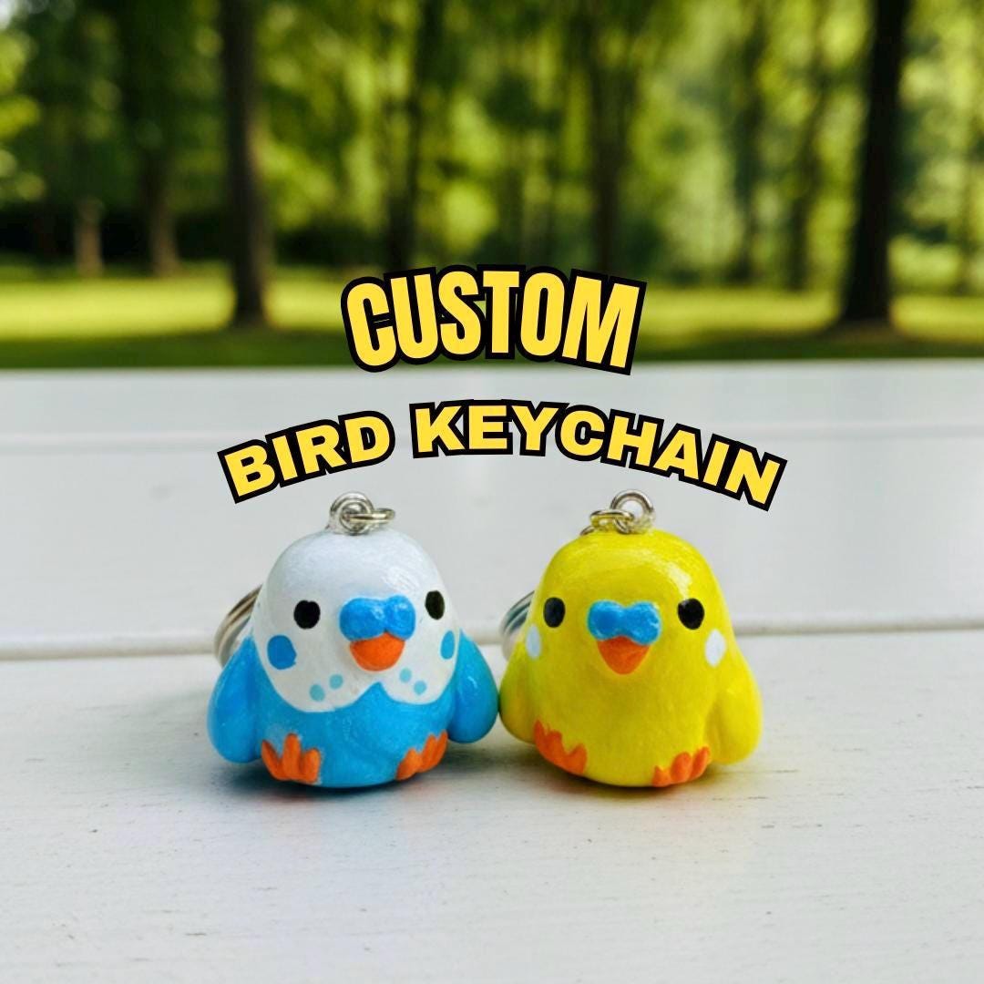 Custom Clay Birds Keychain - Custom Gifts - Etsy