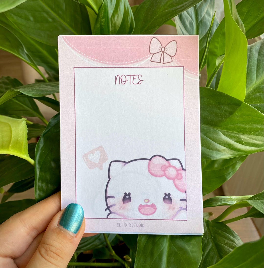 Kawaii Glued Notepad, Pink to Do List, Back to School, Cute Notepad ...