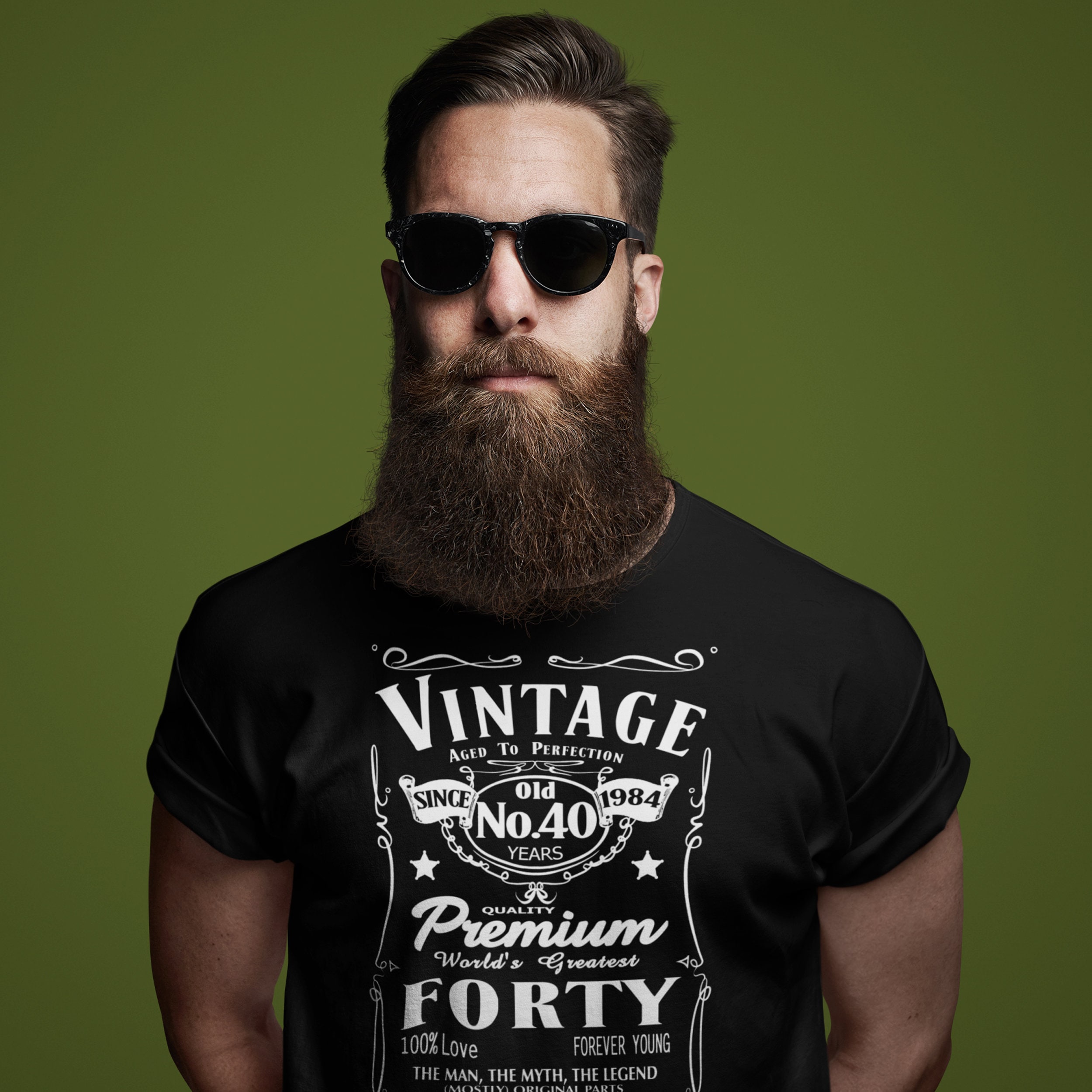 VINTAGE 40th Birthday Ideas for Men Funny Gifts for Him Since 1984 Men ...