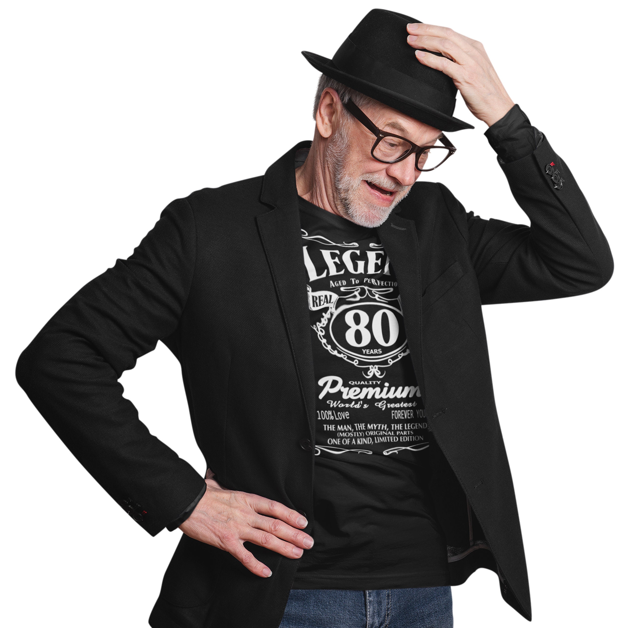 80th Birthday Gifts for Him Men 80 Years Legend Funny T Shirt Happy ...