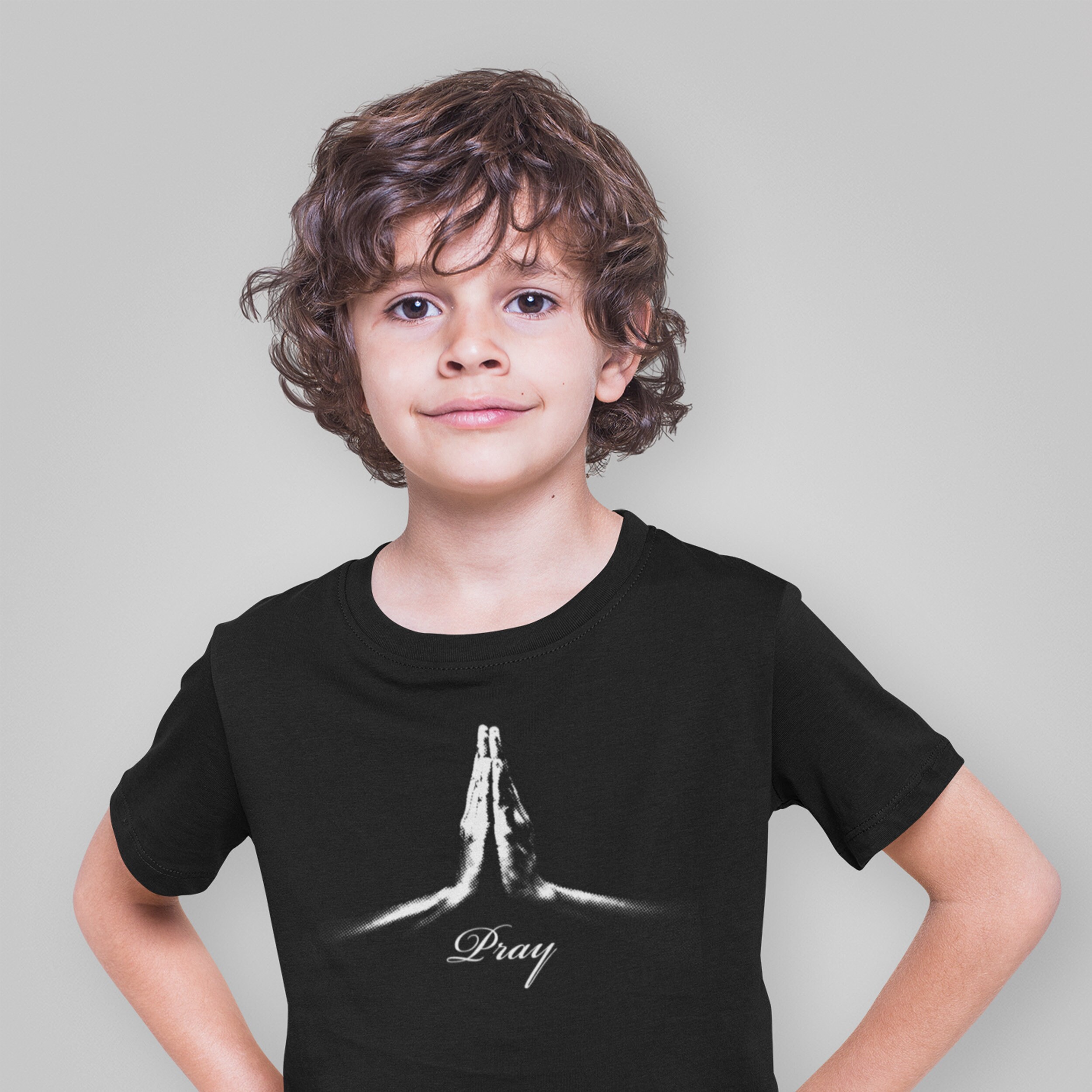 PRAY Praying Hand T Shirt Prayer Hands Religious Tee Christian Gift for ...