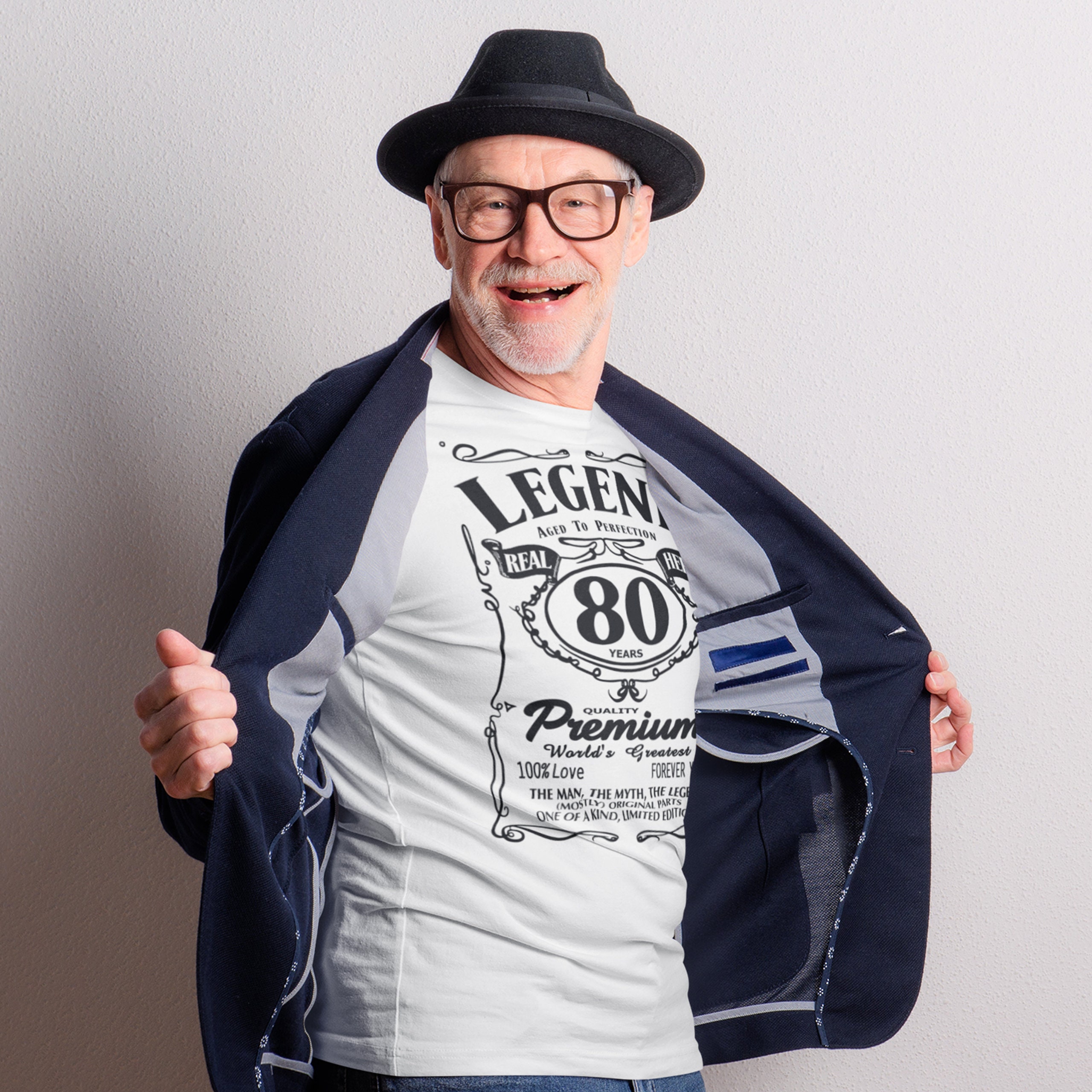 80th Birthday Gifts for Him Men 80 Years Legend Funny T Shirt Happy ...
