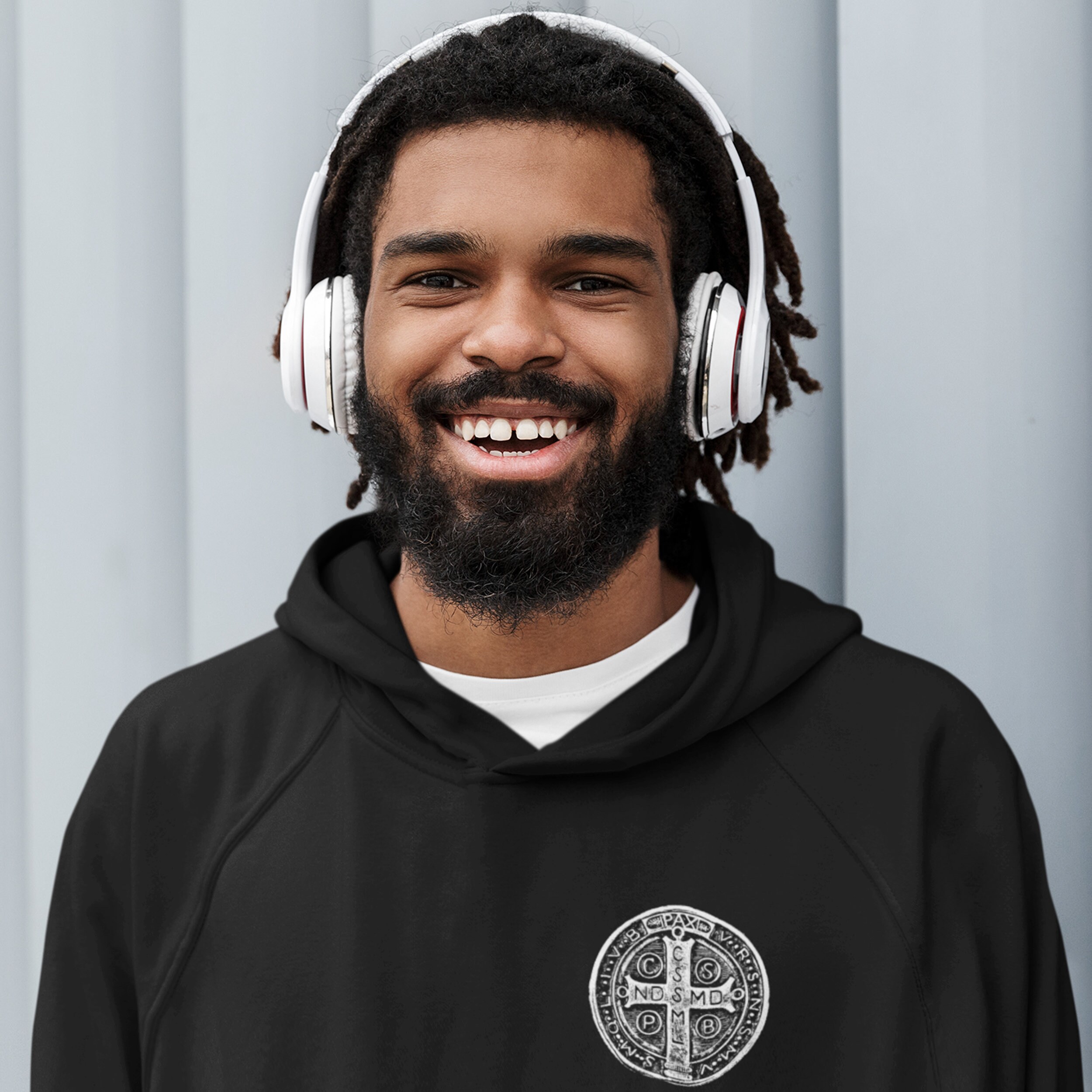St Benedict Medal Hoodie Saint Benito Religious Christian Gifts for Men ...
