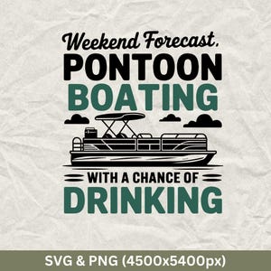 Pontoon Boating Forecast SVG: Funny Lake Quote (digital Download) - Etsy