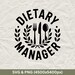 Dietary Manager Svg, Dietary Team Svg, Medical Svg, Dietician Shirt ...