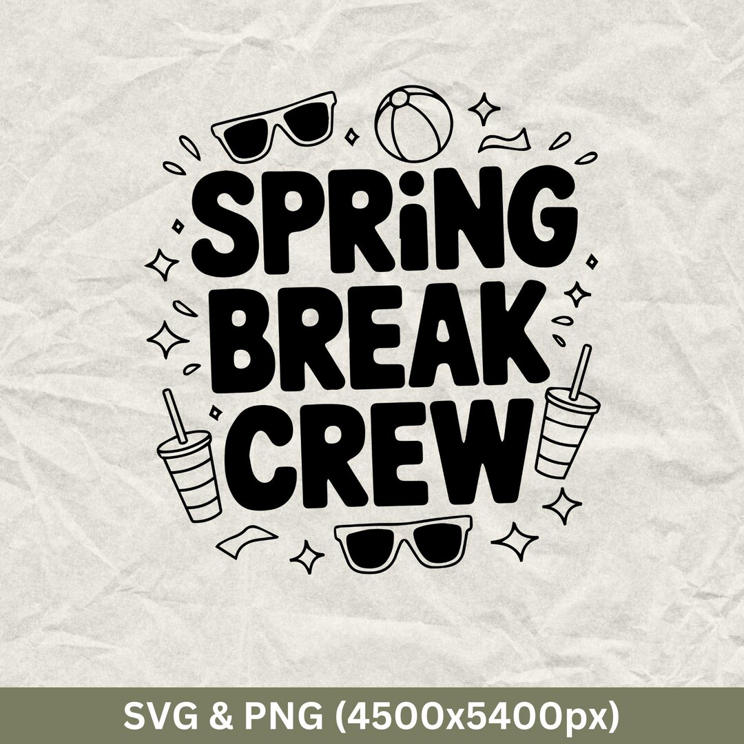 Spring Break Crew SVG, Spring Break Shirt, Hello Spring T-shirt, Spring ...