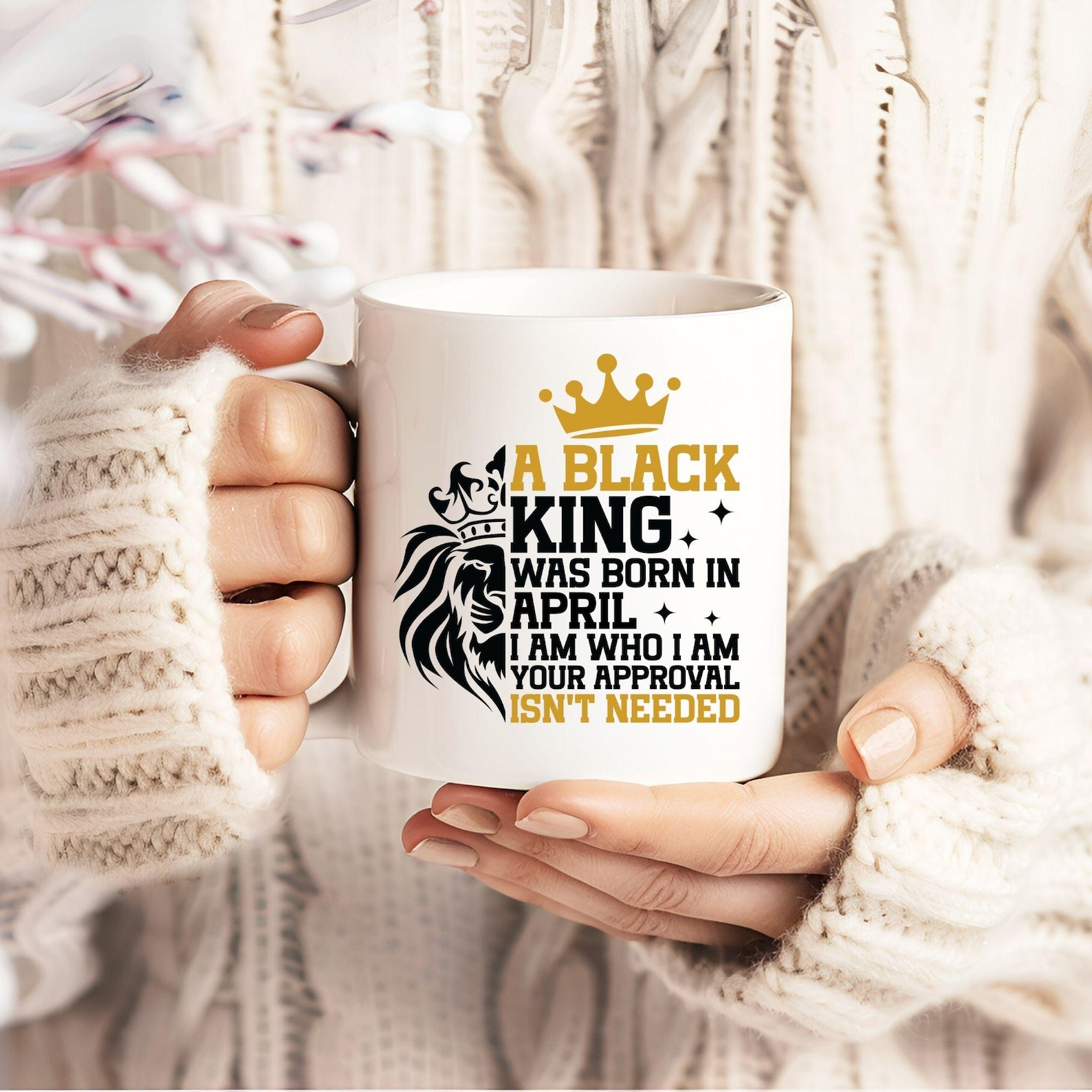 Black King Born in April SVG PNG: Birthday Design (digital Download) - Etsy